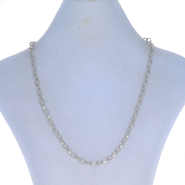 Fancy Link Chain Necklace Sterling Silver - State St. Jewelers