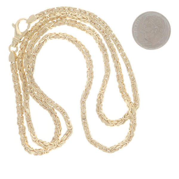 Square Byzantine Chain Necklace Yellow Gold - State St. Jewelers